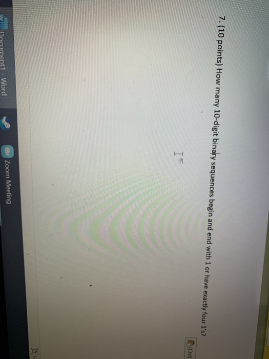 Solved 710 Points How Many 10 Digit Binary Sequences 
