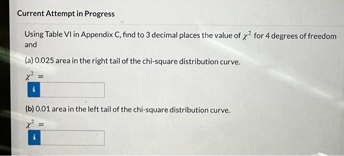 Solved Using Table Vi In Appendix C Find To 3 Decimal 