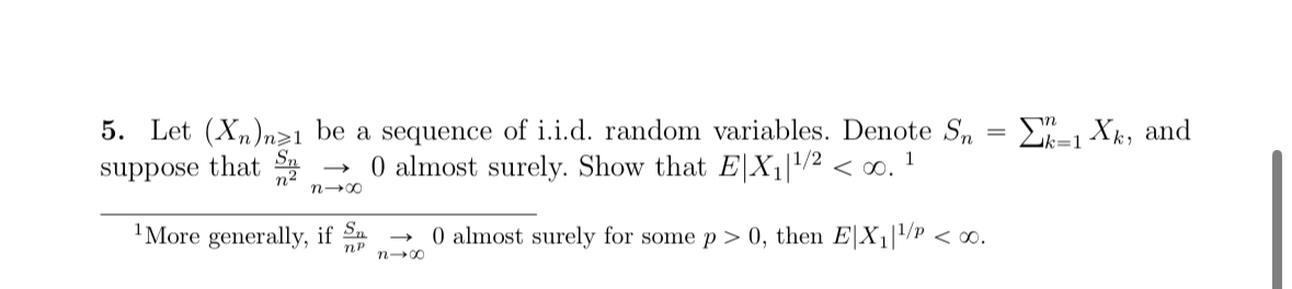 Solved Let (xn)n≥1 ﻿be a sequence of i.i.d. ﻿random | Chegg.com