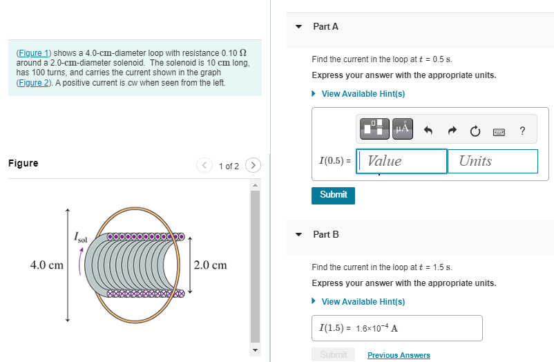 Solved (Figure 1) ﻿shows a 4.0-cm-diameter loop with | Chegg.com