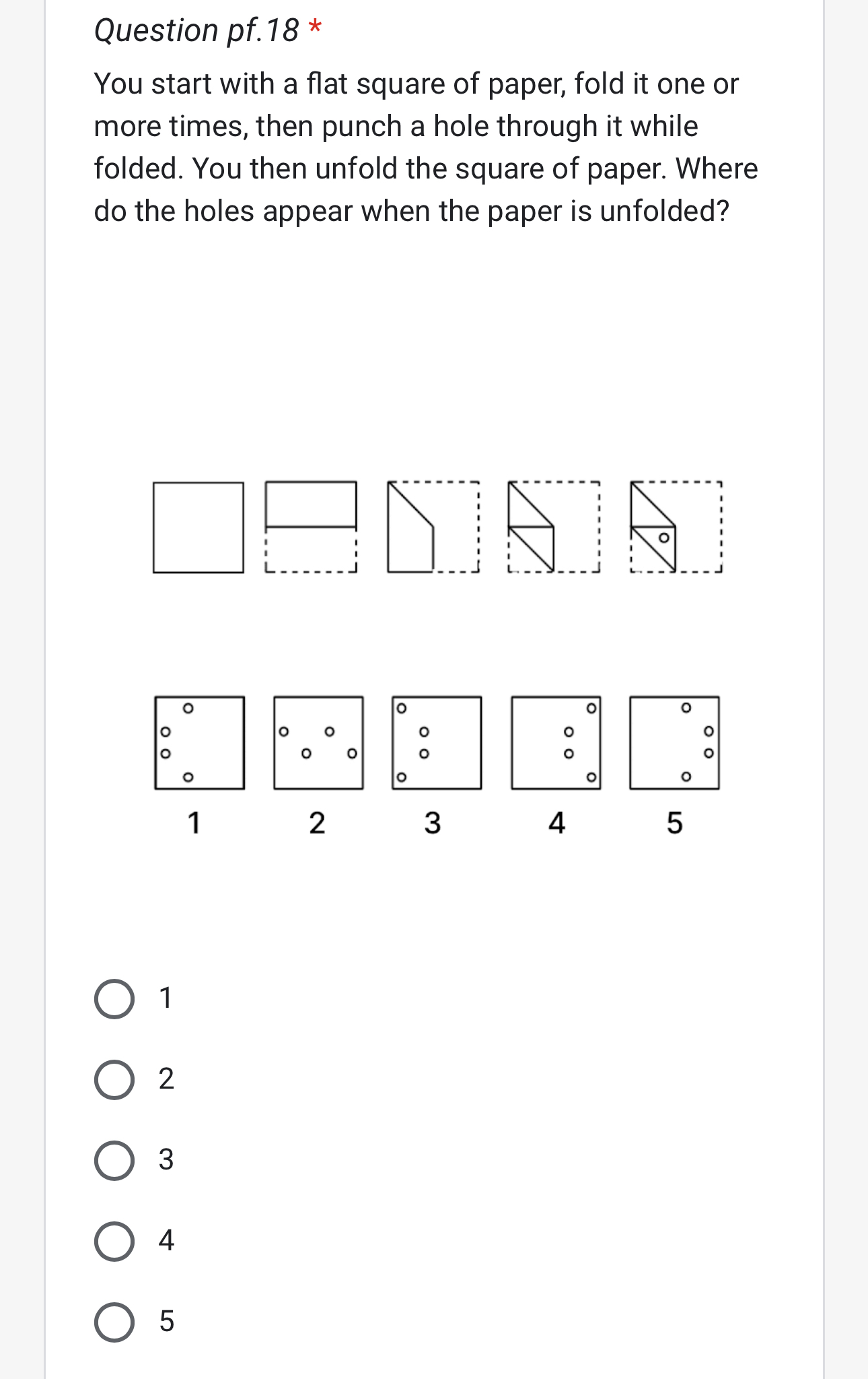 Solved Question pf.18 *You start with a flat square of | Chegg.com