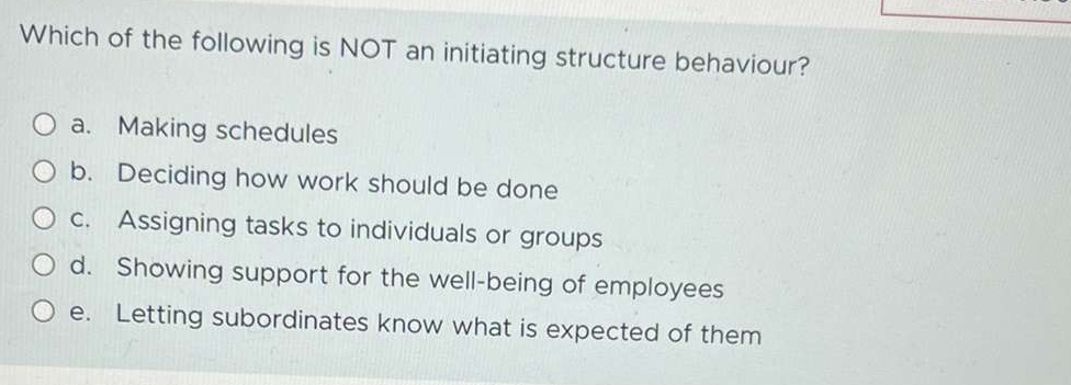 Solved Which of the following is NOT an initiating structure | Chegg.com
