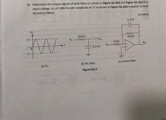 Solved b) Determine the output signals of both filters as | Chegg.com