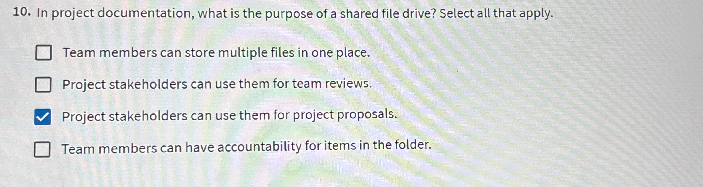 Solved In project documentation, what is the purpose of a | Chegg.com