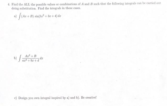 Solved 4. Find the ALL the possible values or combinations | Chegg.com
