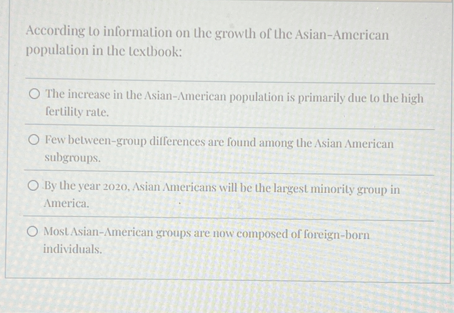 Solved According to information on the growth of the | Chegg.com