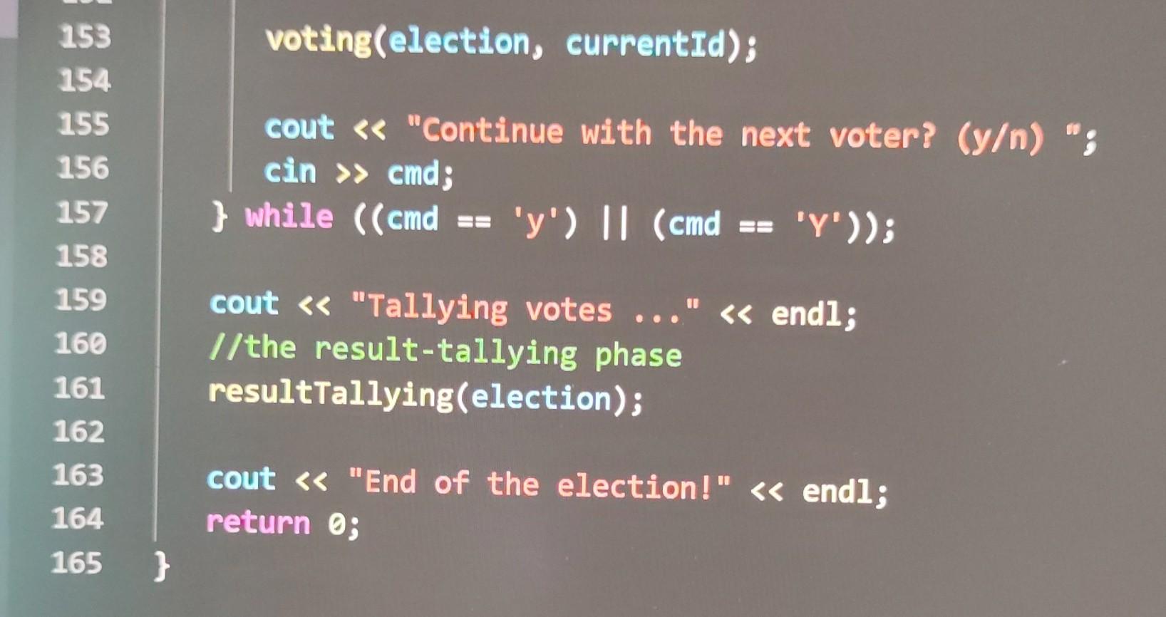 Solved Voting system There are some assumptions in this | Chegg.com