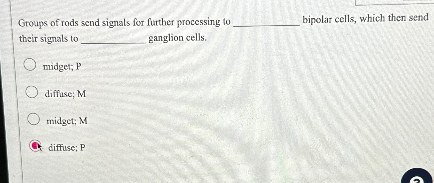 Solved Groups of rods send signals for further processing to | Chegg.com