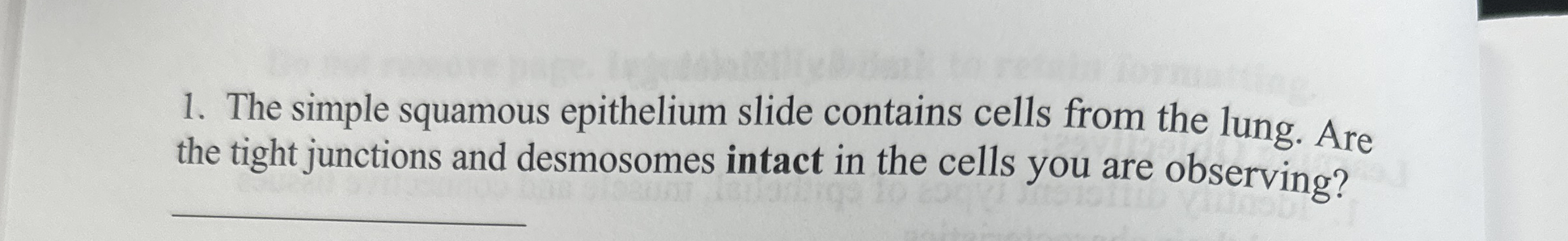 Solved The simple squamous epithelium slide contains cells | Chegg.com