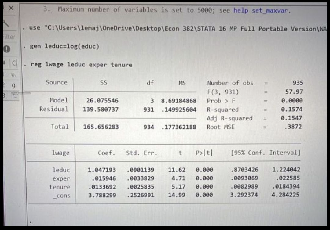 Use the data in WAGE2.dta for the following exercise. | Chegg.com