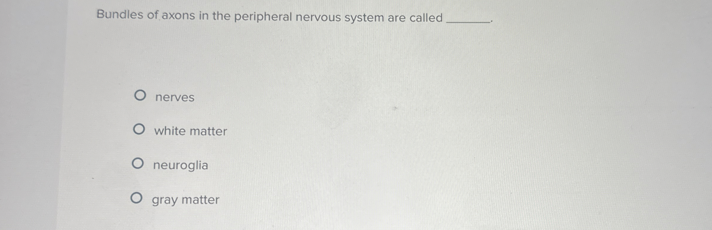Solved Bundles of axons in the peripheral nervous system are | Chegg.com