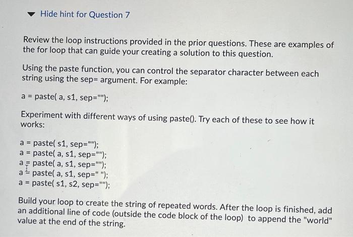 Solved Create Logic Using The Loop Command To Repeat The