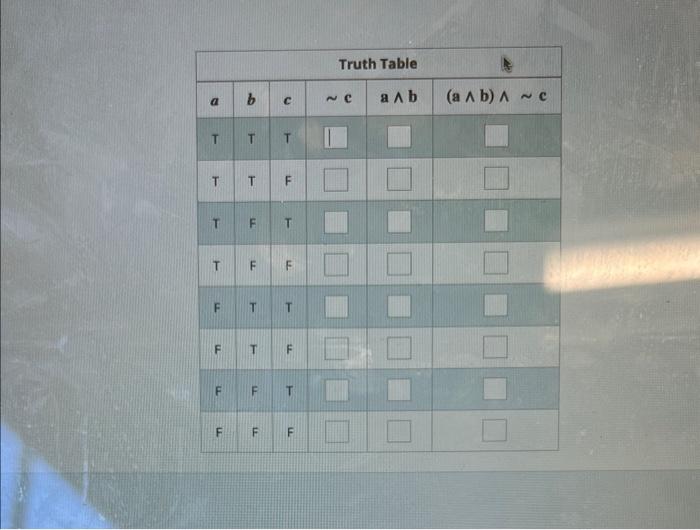Solved Complete the truth table for the following | Chegg.com