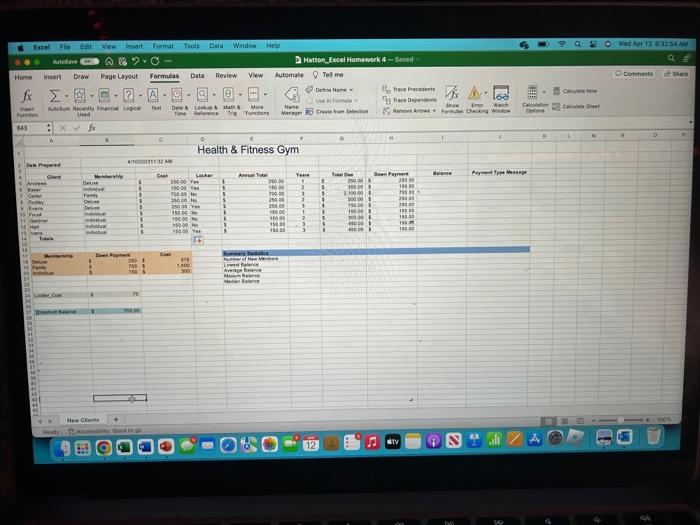 Solved Excel Homework 4 Instructions Project Description: | Chegg.com