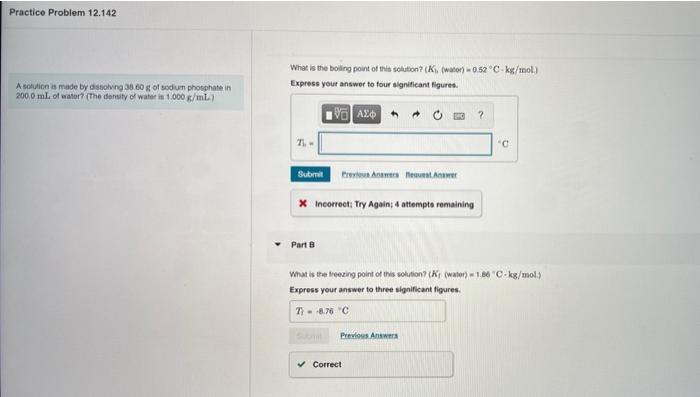 Solved What is the boling point of this sclution? (K)1 | Chegg.com