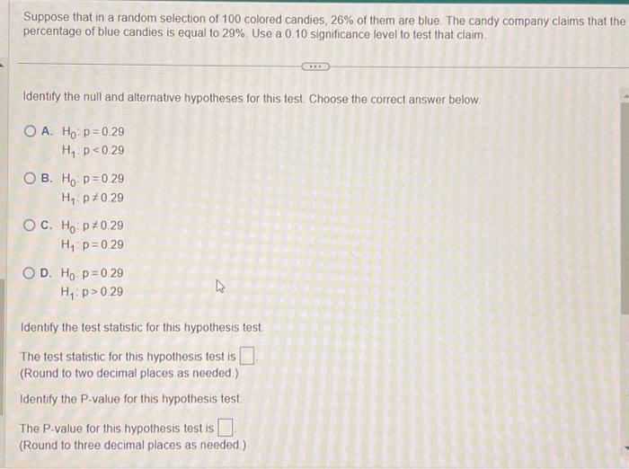 Solved Suppose that in a random selection of 100 colored | Chegg.com