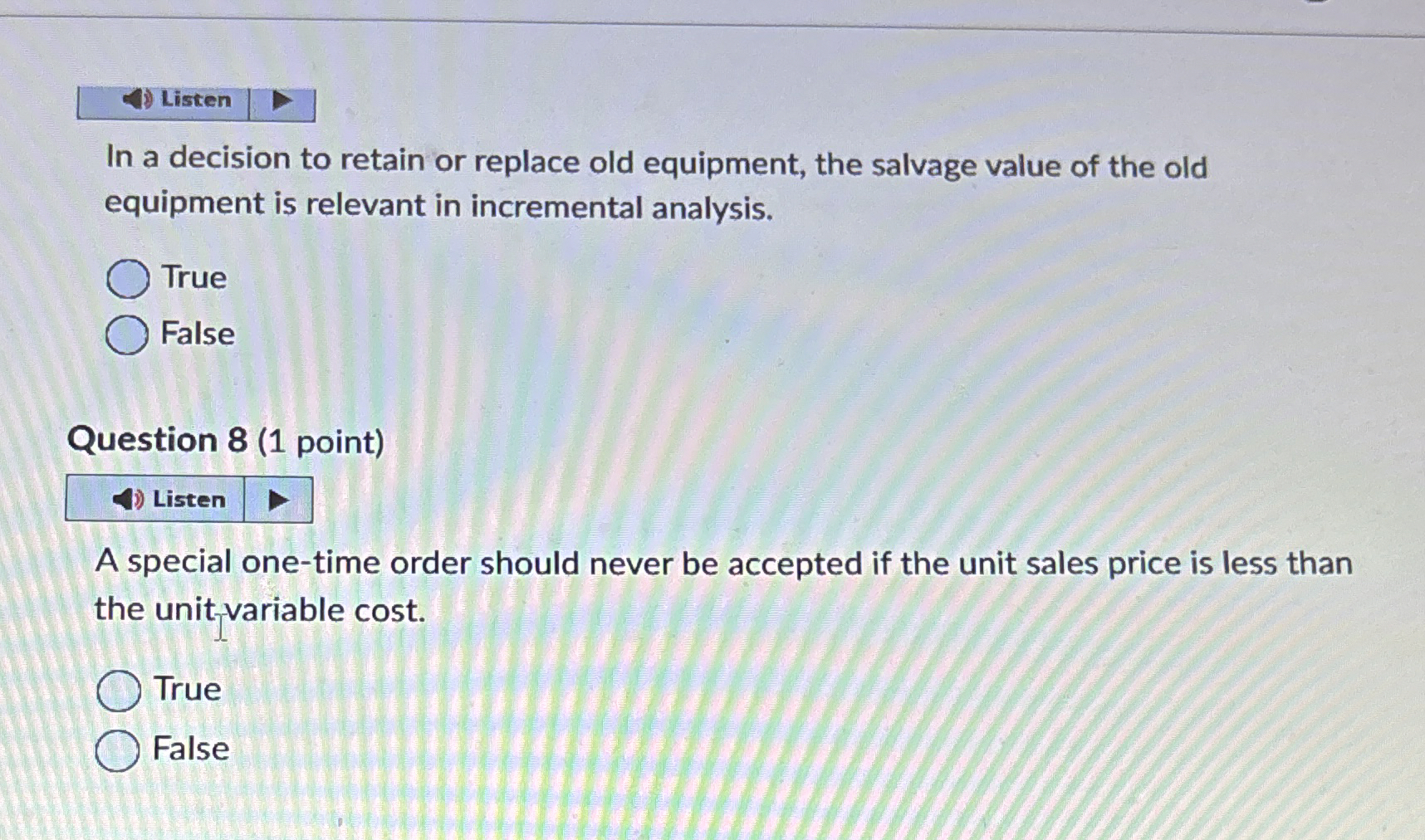 Solved In a decision to retain or replace old equipment, the | Chegg.com