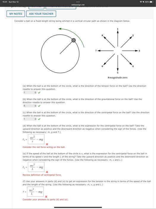 Solved Consider a ball on a foved-length string being | Chegg.com