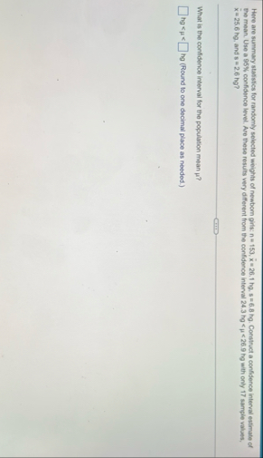 Solved Here are summary stasstics for randomly selected | Chegg.com