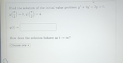 Solved Find the solution of the initial value problem | Chegg.com