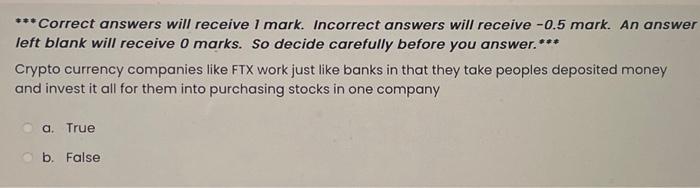 Solved Correct answers will receive 1 mark. Incorrect | Chegg.com
