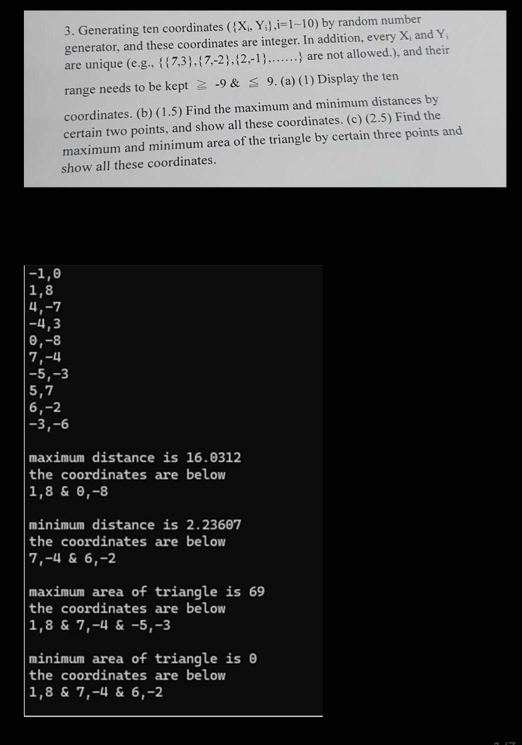 Solved Generating ten coordinates )=(1∼10 ﻿by random number | Chegg.com