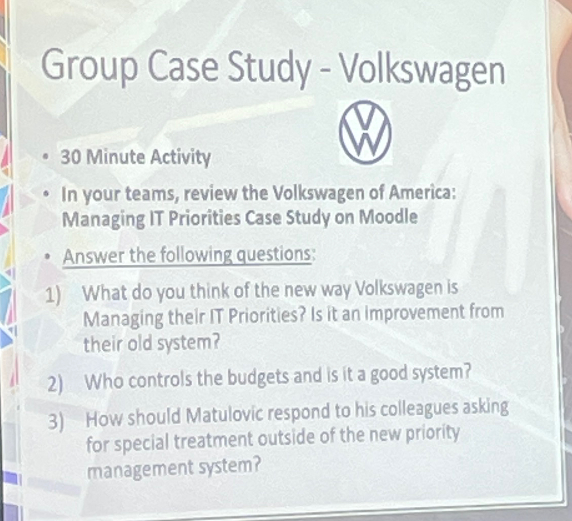 Solved Group Case Study - ﻿Volkswagen30 ﻿Minute ActivityIn | Chegg.com