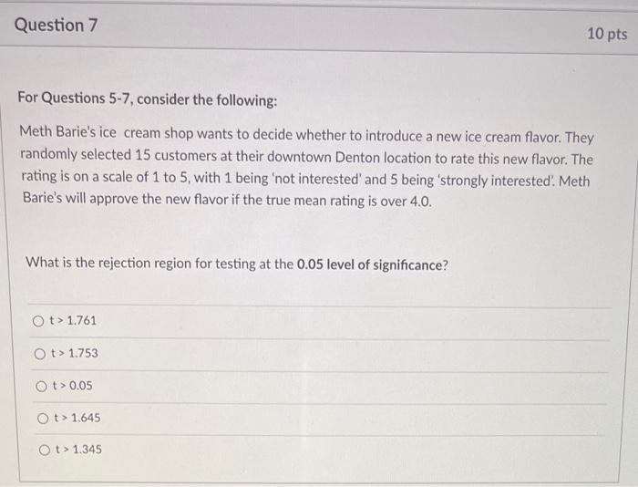 Solved For Questions 5-7, consider the following: Meth | Chegg.com