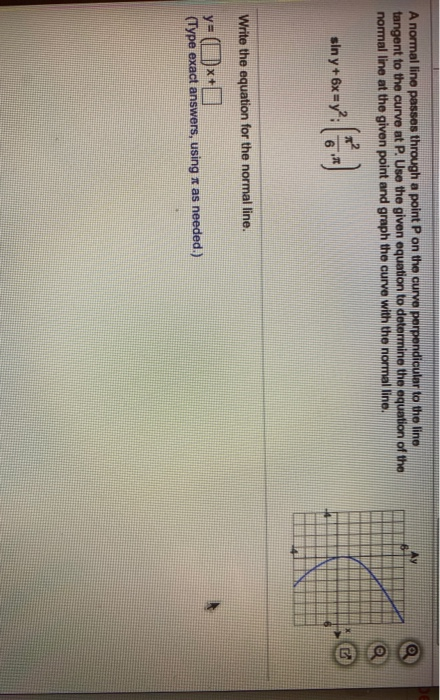 Solved A normal line passes through a point P on the curve | Chegg.com