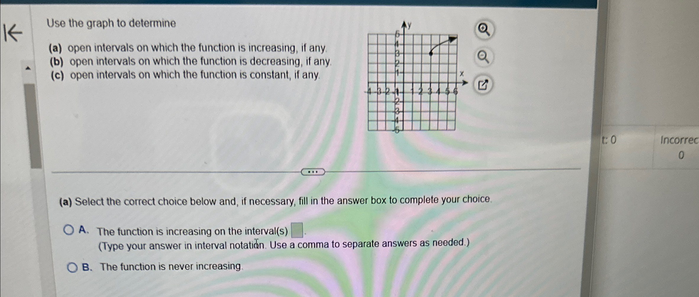Solved Use the graph to determine(a) ﻿open intervals on | Chegg.com