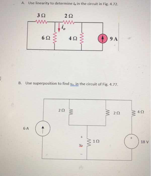 Solved A. Use linearity to determine is in the circuit in | Chegg.com