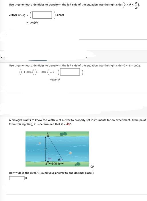 Solved Use trigonometric identities to transform the left | Chegg.com