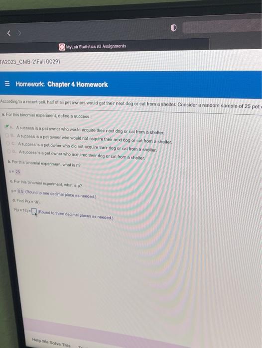 Solved 0 MyLab Statistics All Assignments TA2023_CMB-21Fall | Chegg.com