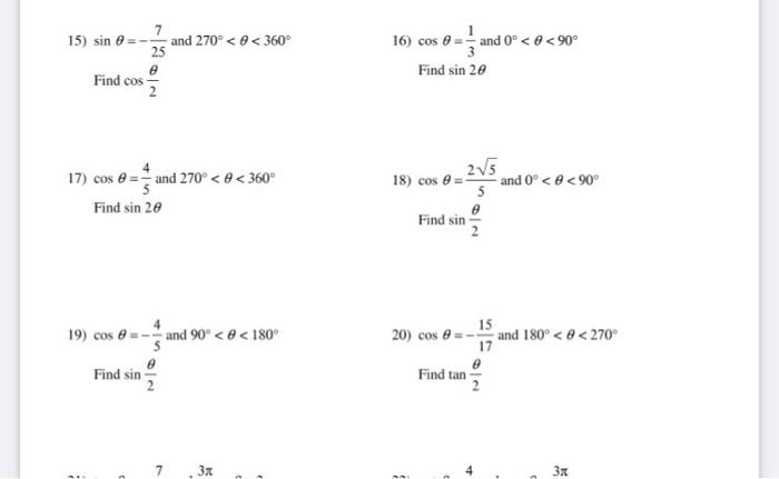 Solved use a double- angle or half - angle identity to find | Chegg.com