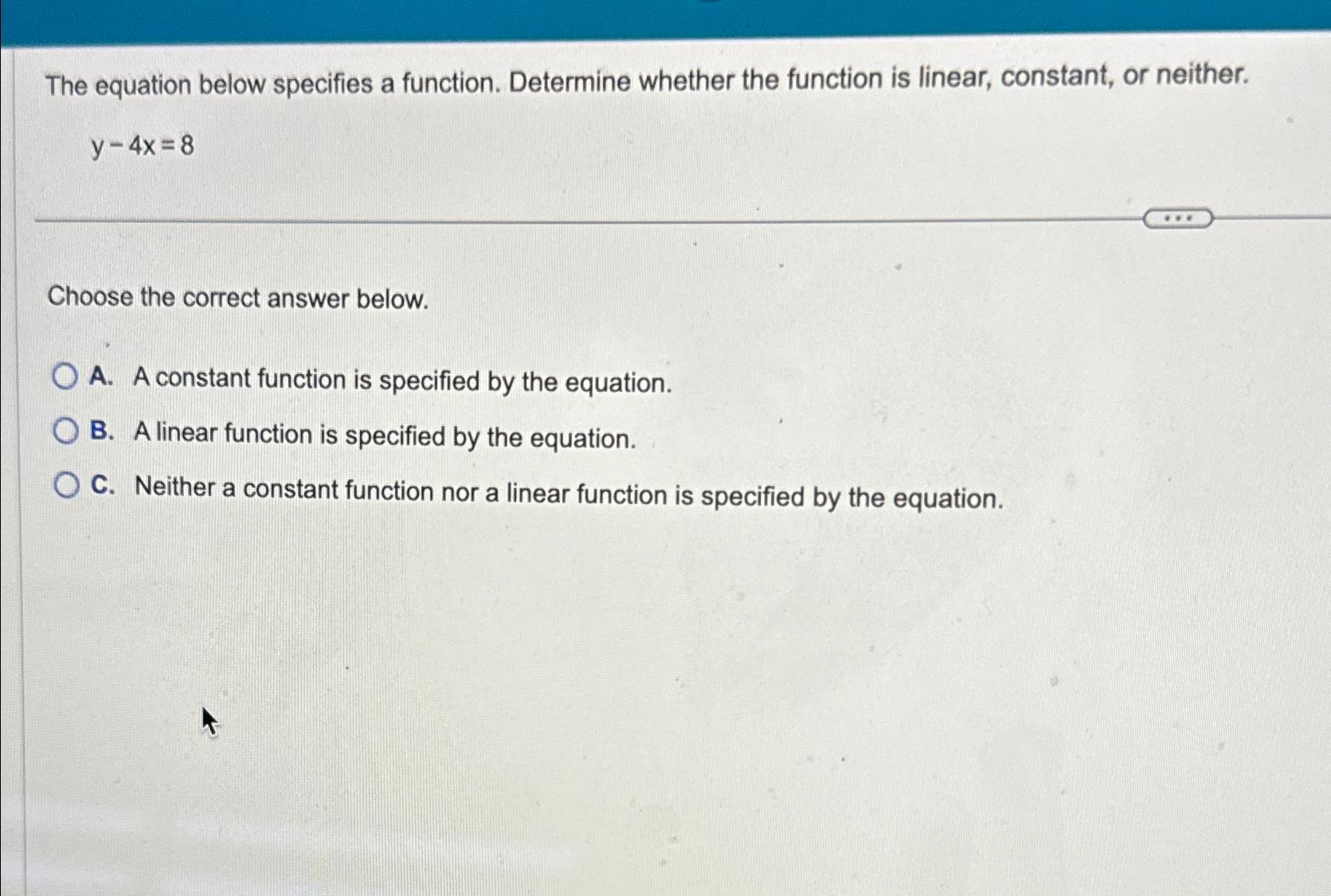 Solved The equation below specifies a function. Determine | Chegg.com