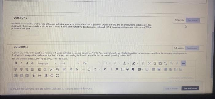 QUESTION 3 15 What is the overall operating ratio of | Chegg.com