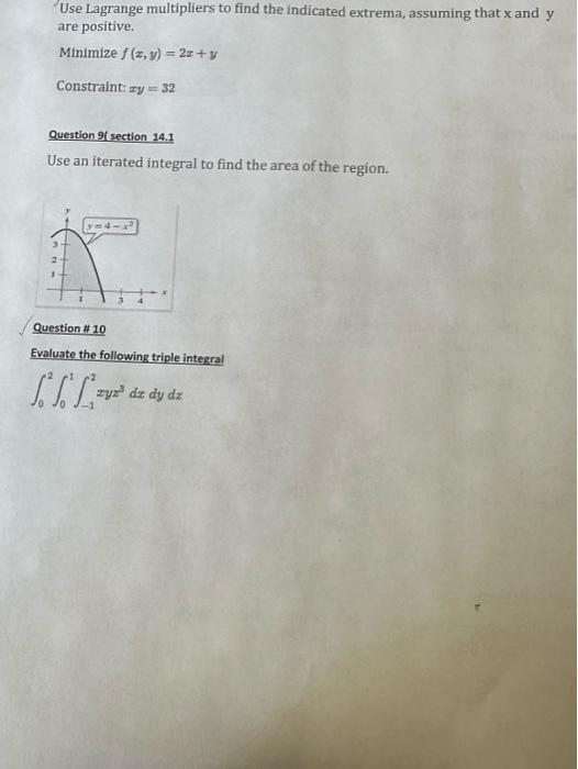 Solved Use Lagrange multipliers to find the indicated | Chegg.com