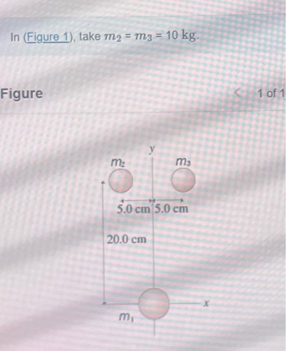 Solved m2=m3=10 kgWhat is the net gravitational force on the | Chegg.com