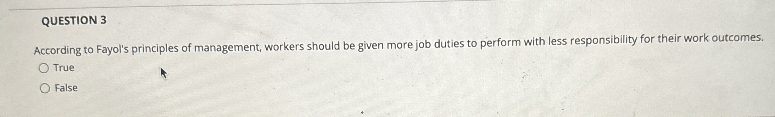 Solved QUESTION 3According to Fayol's principles of | Chegg.com