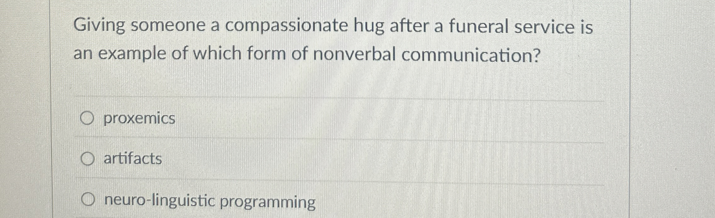 Solved Giving someone a compassionate hug after a funeral | Chegg.com