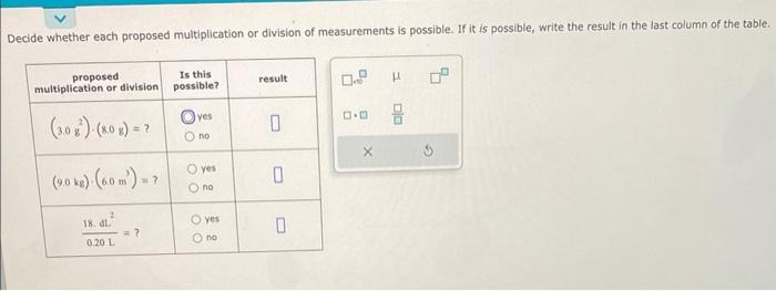Solved Decide whether each proposed multiplication or | Chegg.com