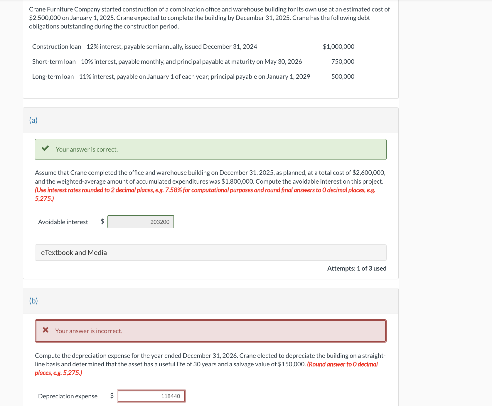 Solved please answer b. ﻿USE STRAIGHT-LINE BASIS | Chegg.com
