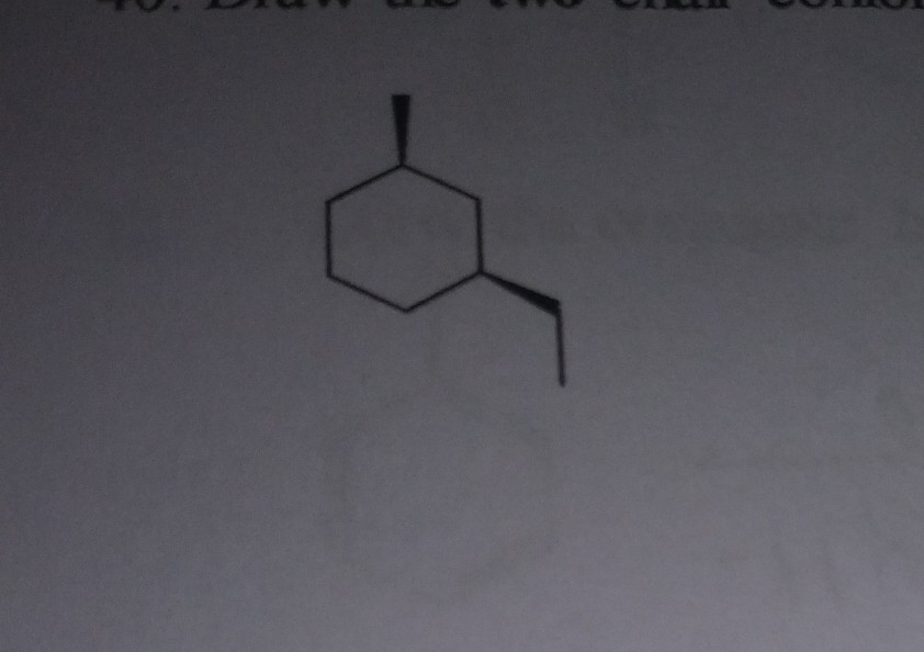 Solved 1) Draw the two chair conformations for the | Chegg.com