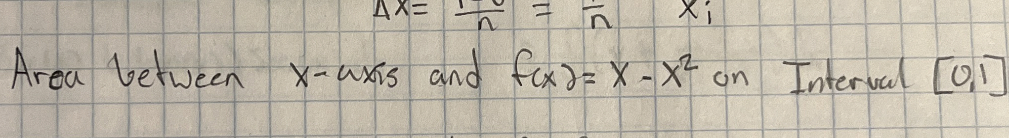Solved Area between x-axis and f(x)=x-x2 ﻿on Interval 0,1 | Chegg.com