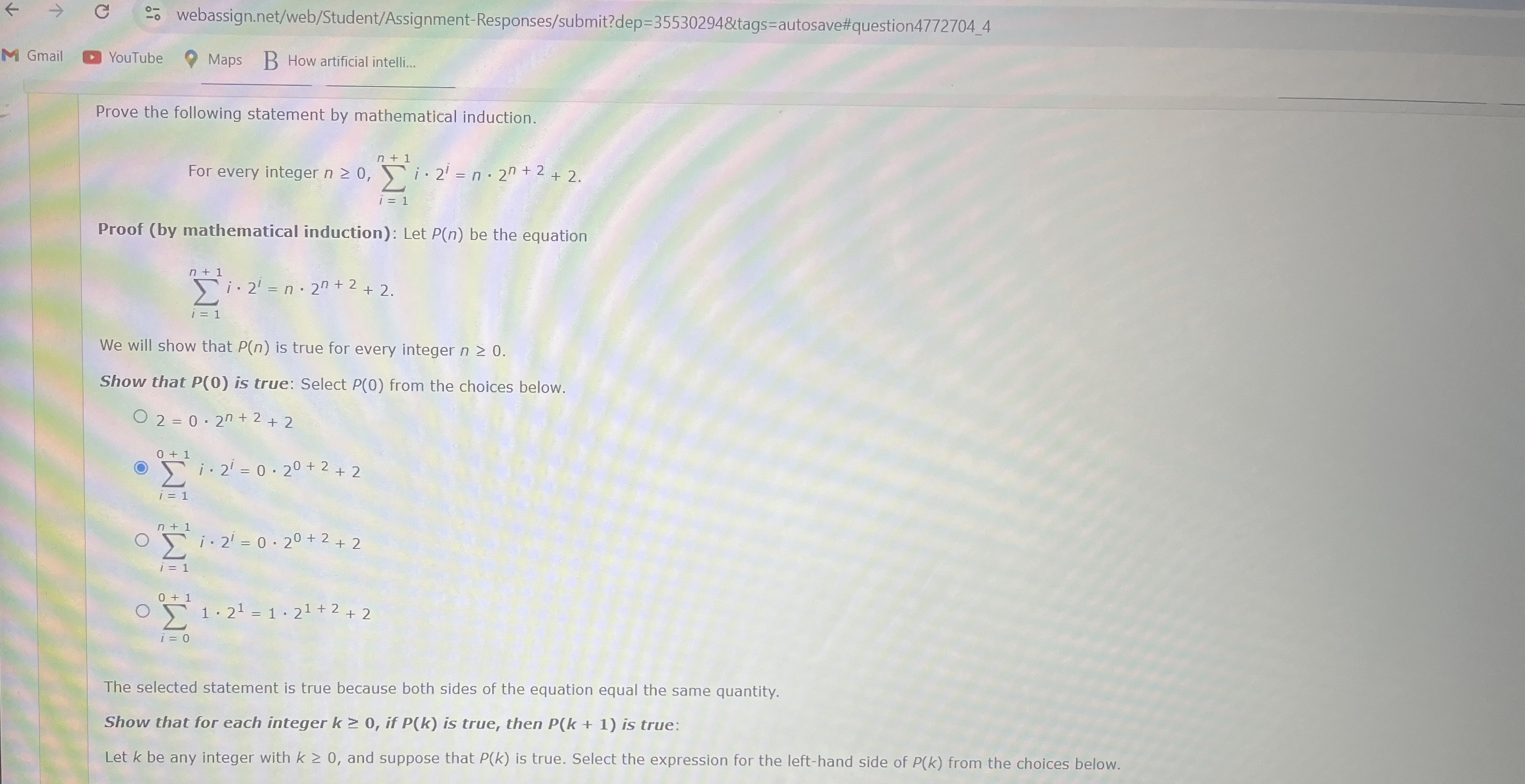 Solved Prove the following statement by mathematical | Chegg.com