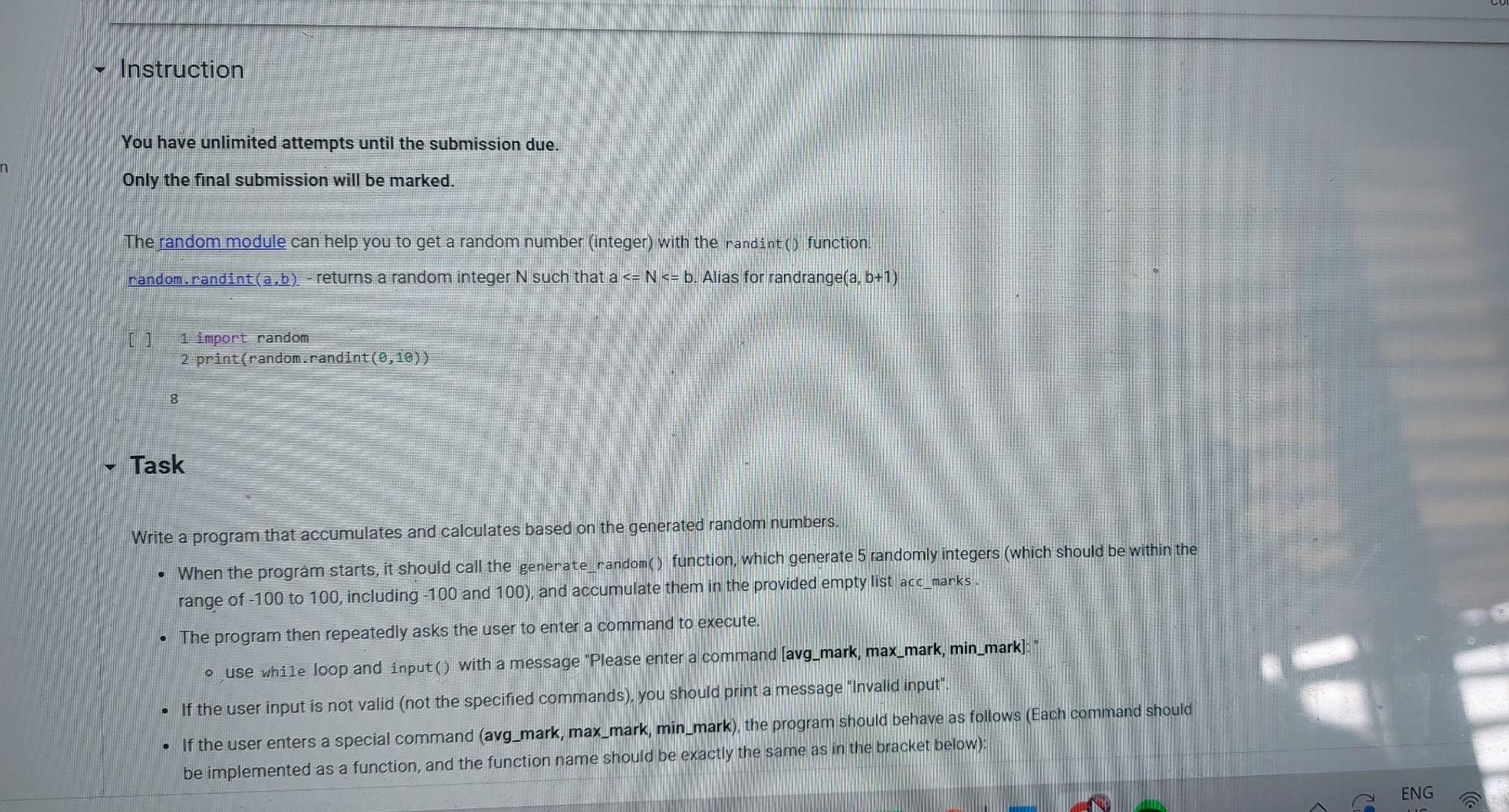 Solved You have unlimited attempts until the submission due. | Chegg.com
