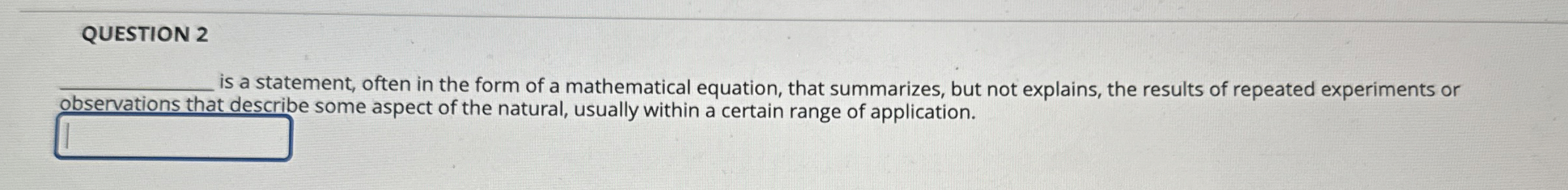 Solved QUESTION 2q, ﻿is a statement, often in the form of a | Chegg.com
