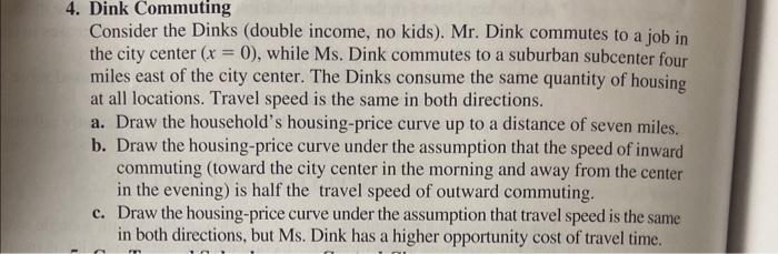 Solved Consider the Dinks (double income, no kids). Mr. Dink | Chegg.com