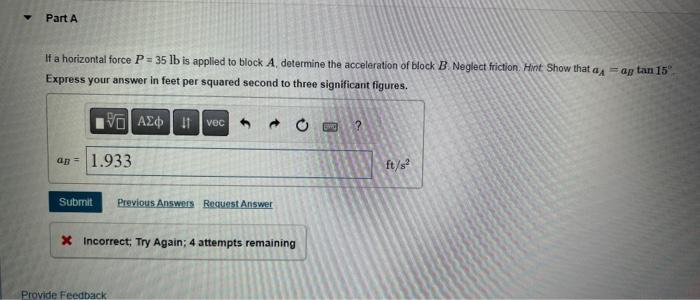 Solved In (Figure 1), block A weighs 15lb, and block B | Chegg.com