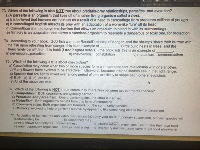 Solved Highlight Rotate Markup 73. Which of the following is | Chegg.com